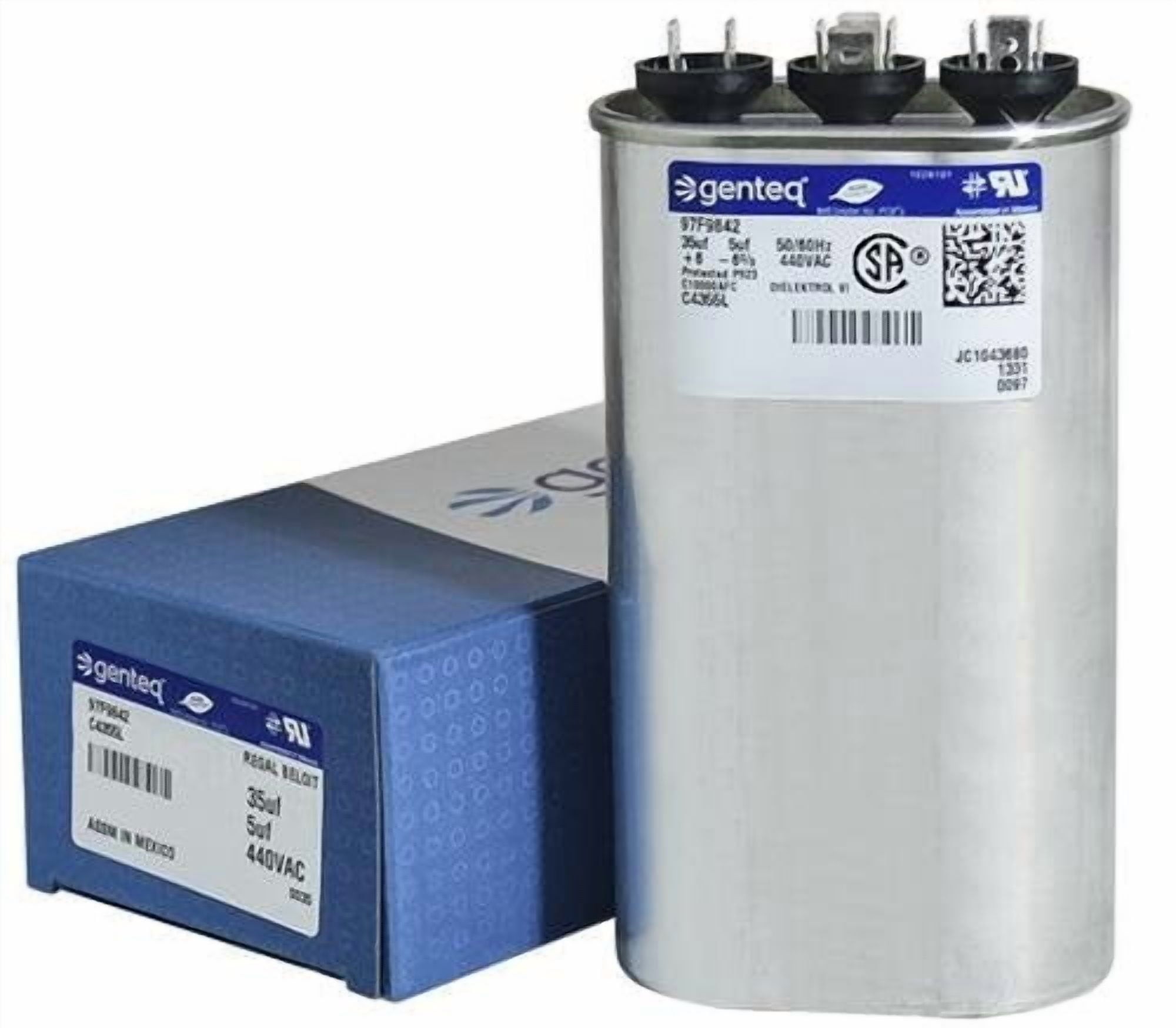 53H27 - 35 + 5 uf MFD 440 Volt - Oval Dual Run Capacitor Upgrade ...