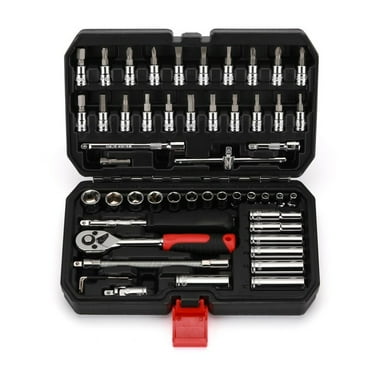 GOXAWEE 35-Piece 1/2" Drive Impact Socket Set with Bent Rod, CR-V ...