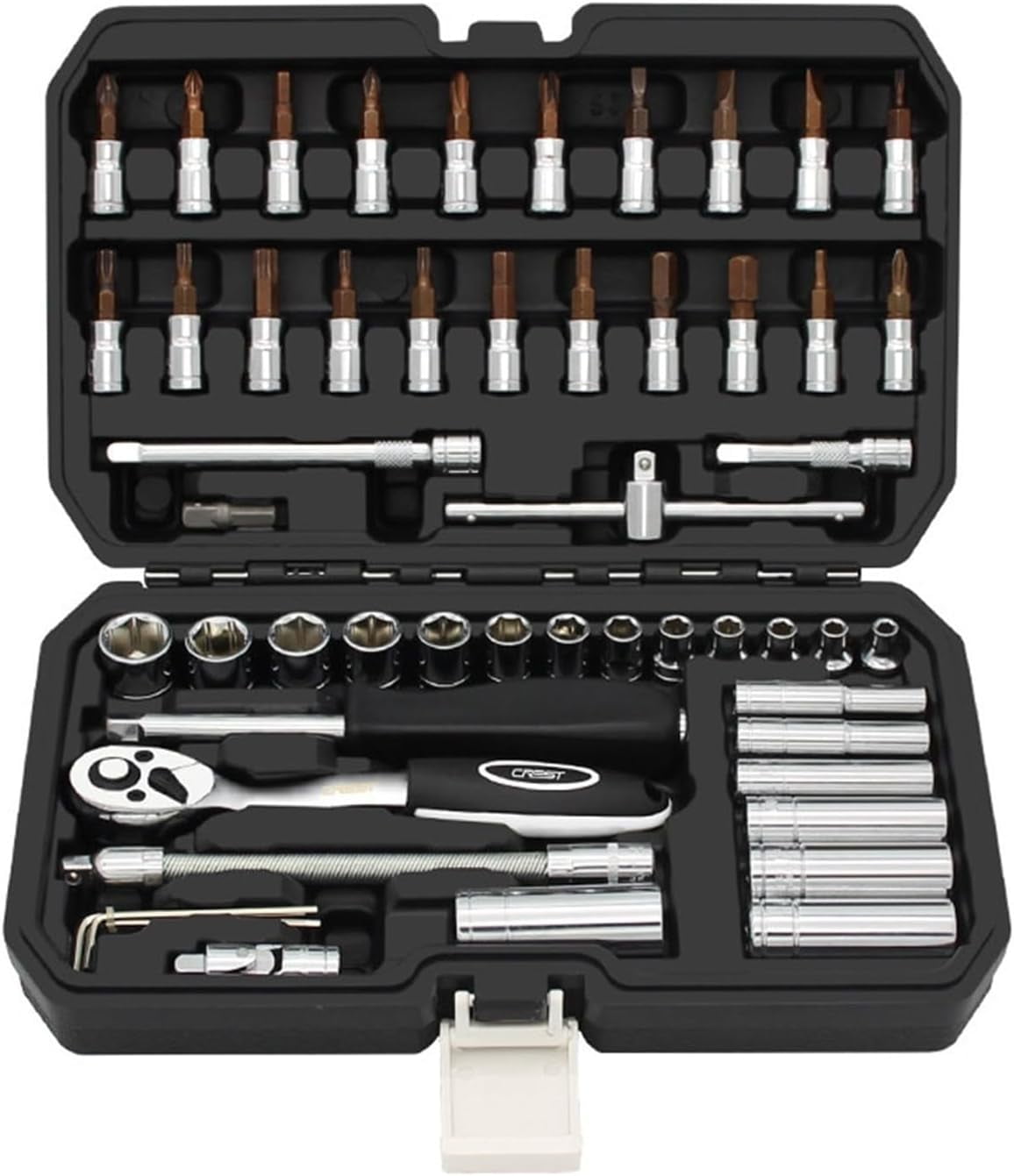 53PCS Chrome-vanadium Steel 1/4 Inches Ratchet Wrench Socket Wrench Set ...
