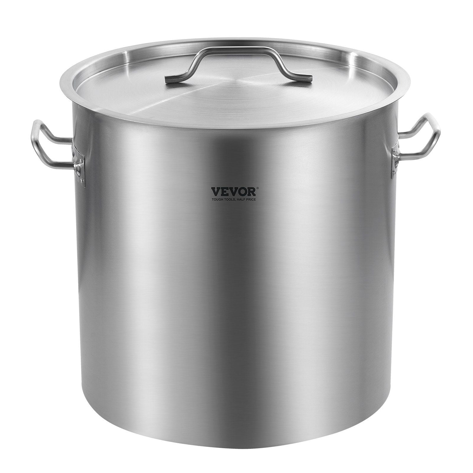 53QT Stainless Steel Stock Pot with Lid - Large Cooking Pot for Soups ...