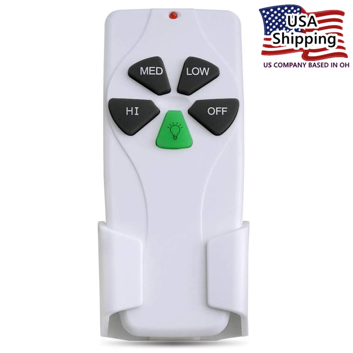 53T Universal Ceiling Fan Remote, 3-Speed & Light Dimmer, Compatible with Hampton Bay, Hunter ...