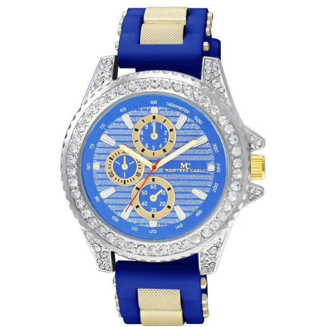 53mm Montres Carlo Modern Sports Sparkling Stones Luxury Wrist Men's ...