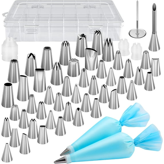 54 in 1 Piping Bags and Tips Set with 13 Large Size Piping Tips, 35 ...