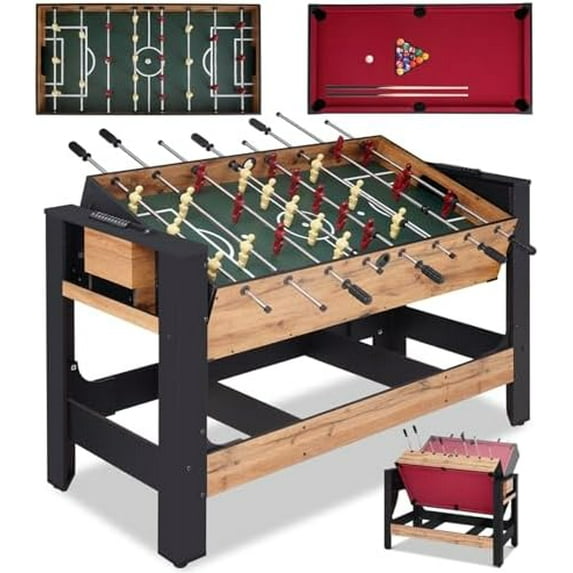 54" 2-in-1 Swivel Multi Game Table, Large Size Combo Game Table Set for ...