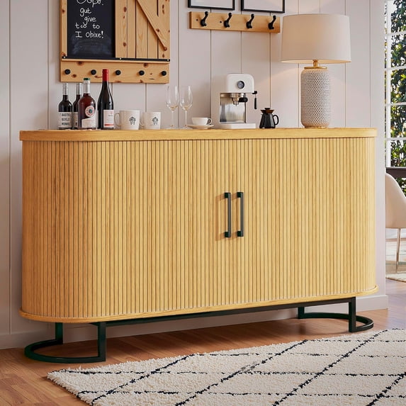 54.3" Sideboard Buffet Cabinet with Storage, Buffet Cabinet with ...