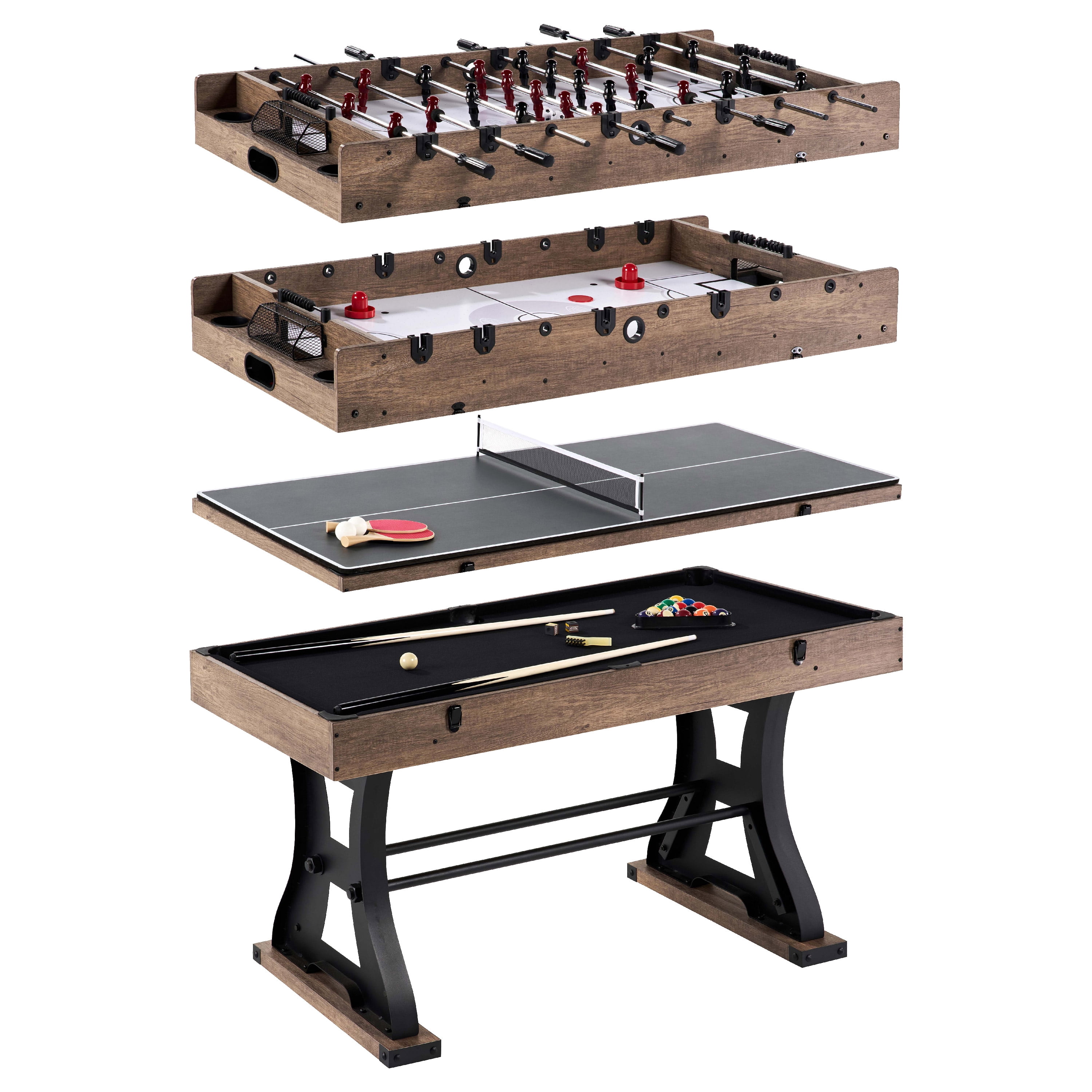 Barrington Billiards 54 Inch 4-in-1 Multi Combo Game Table Billiards ...