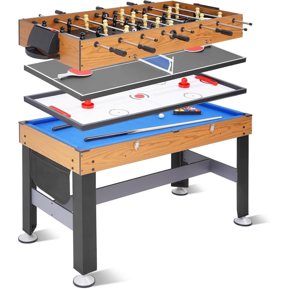 54" 4-in-1 Multi Game Table, Combination Game Table Set for Adults and ...