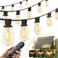 54(48+6) FT Solar String Lights Waterproof,Patio Lights Solar Powered ...