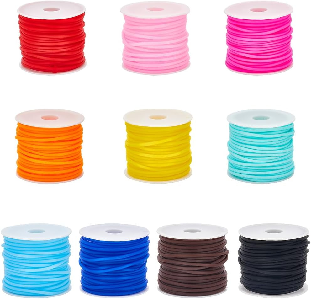 54.68 Yards 10 Colors Hollow Jewelry Cord Stitch Keeper Cords with ...