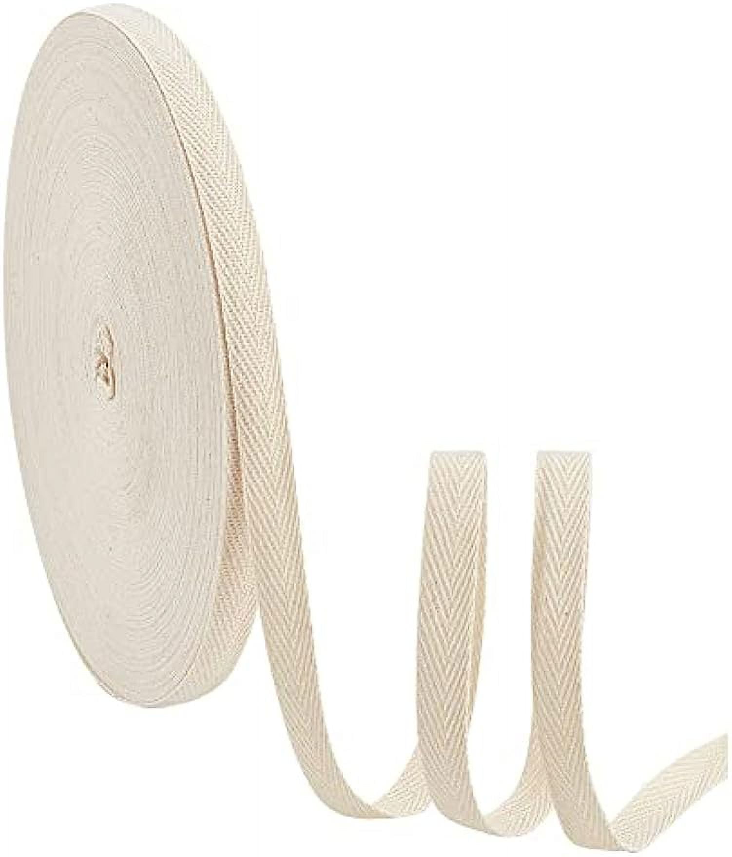 54.68 Yards(50m)/Roll Cotton Tape Ribbons 12mm Wide Antique White ...