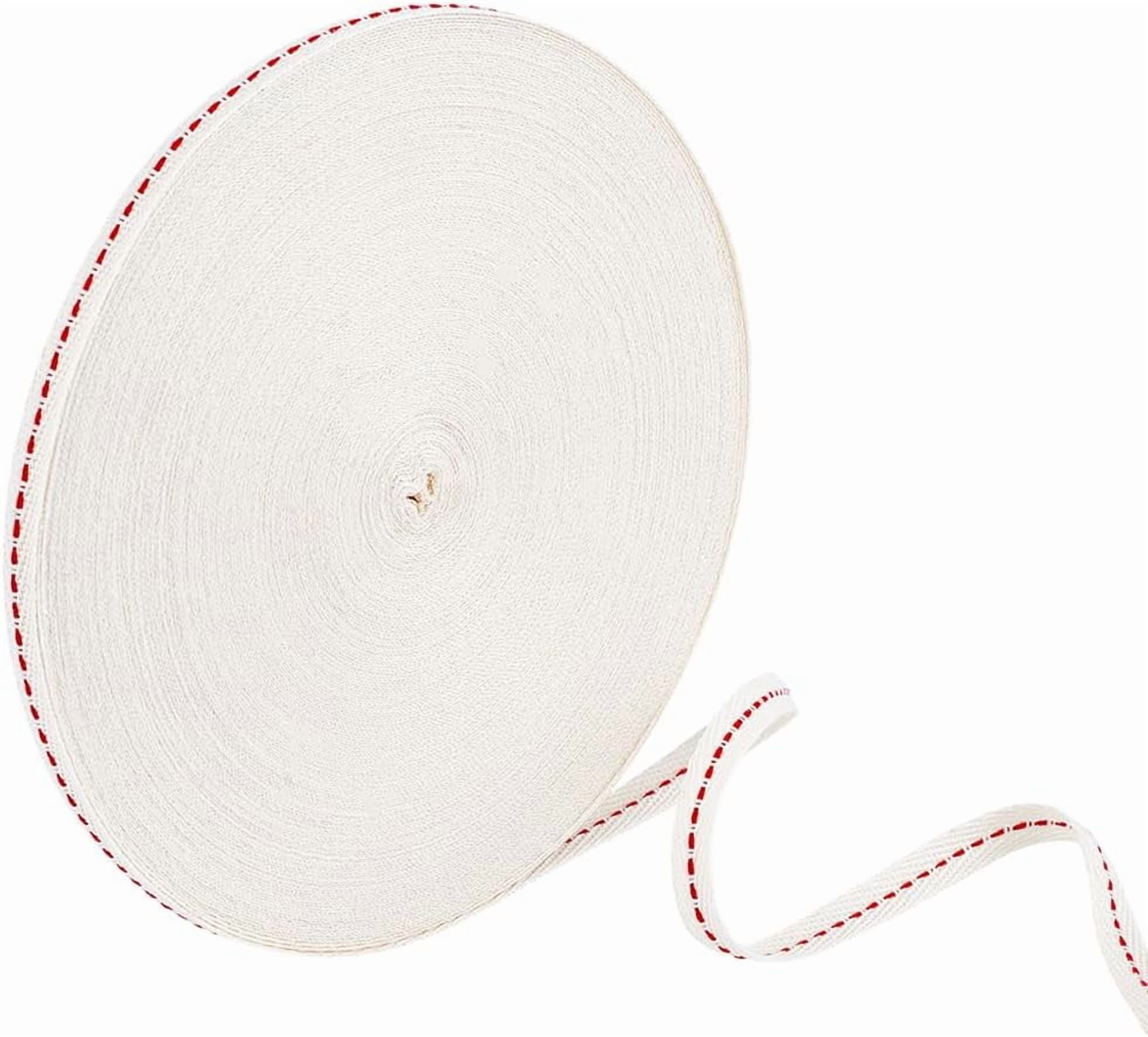 54.68 Yards Ivory Cotton Red Stitched Ribbon 3/8Inch Cotton Twill Tape ...