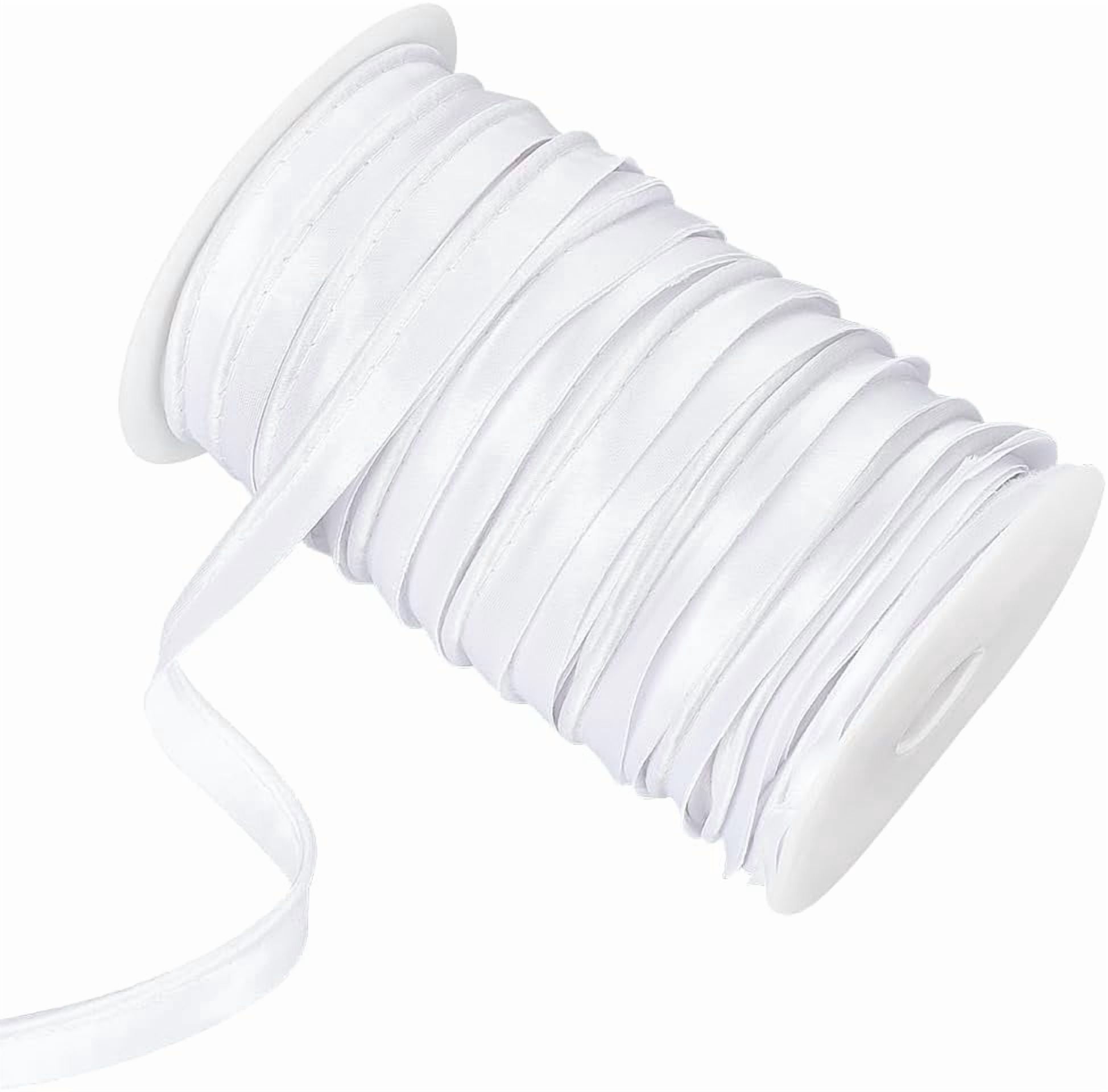54.68 Yards White Smooth Polyester Piping Trim 1/2 inch(12mm) Wide ...
