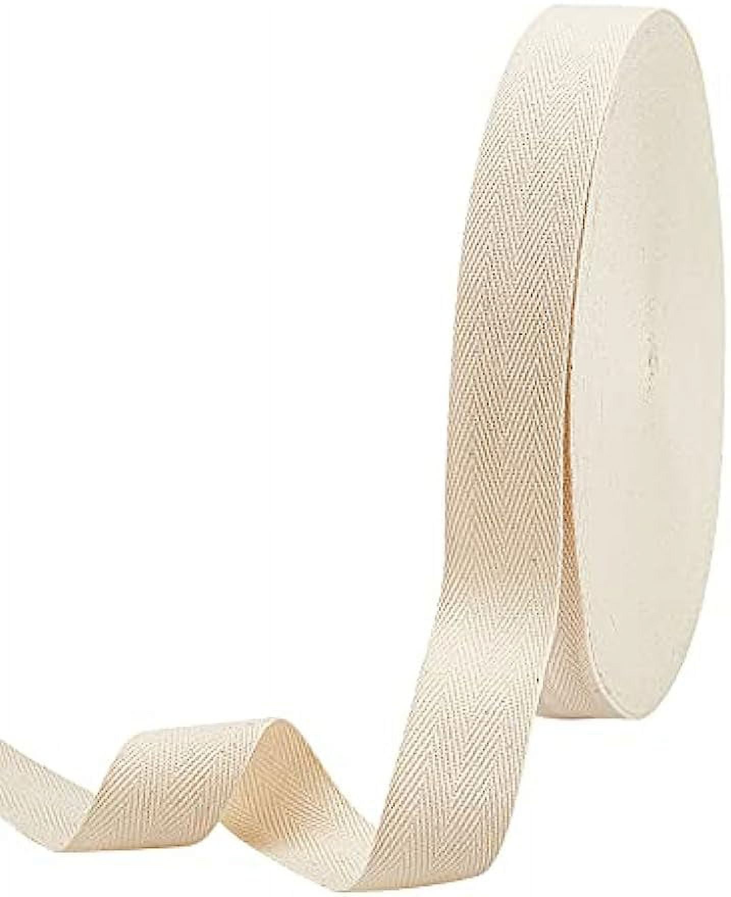54.68 Yards50m Roll Cotton Tape Ribbons Herringbone Cotton Webbings ...