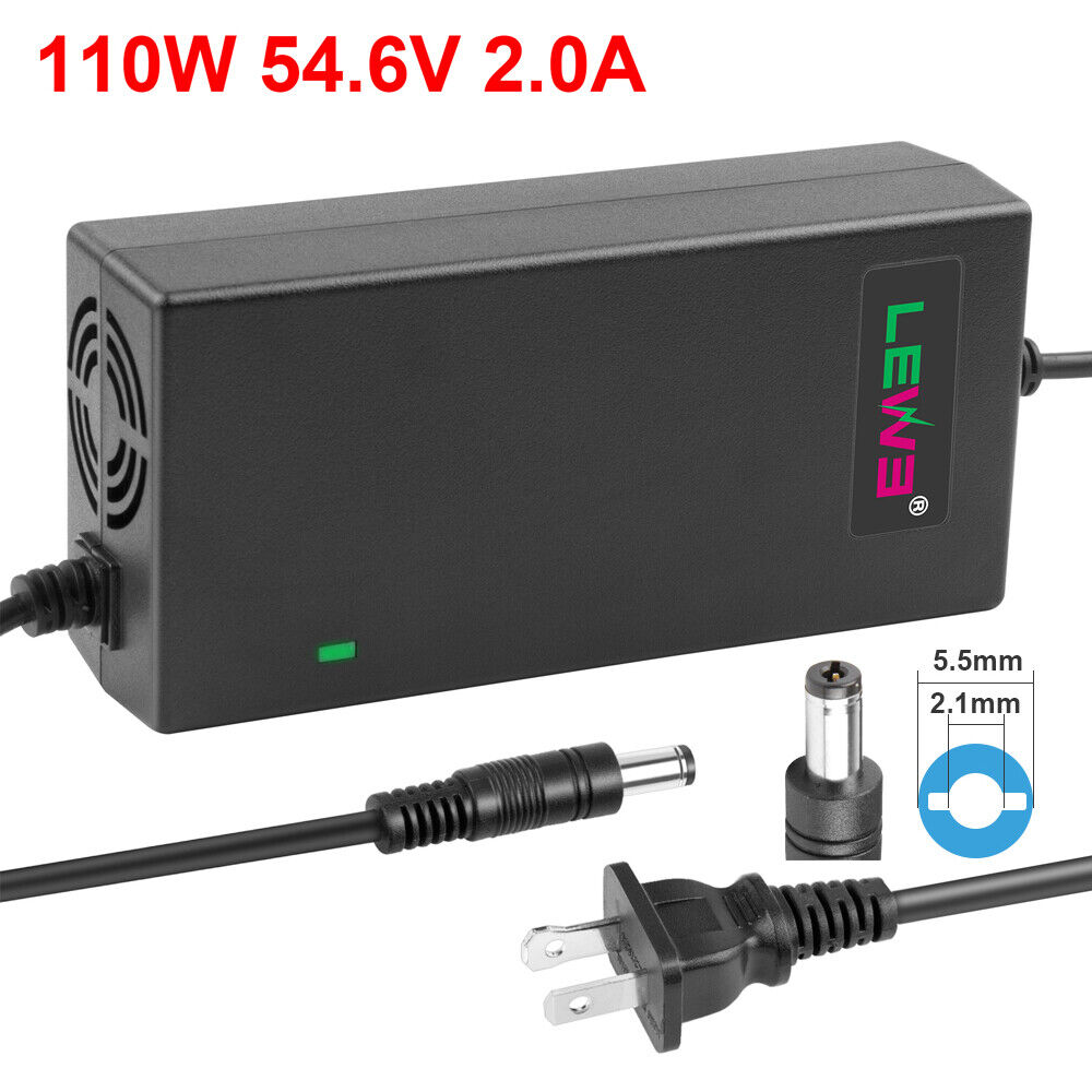 Universal Charging Port: 54.6V 2A Charger Adapter For 48V Li-ion ...