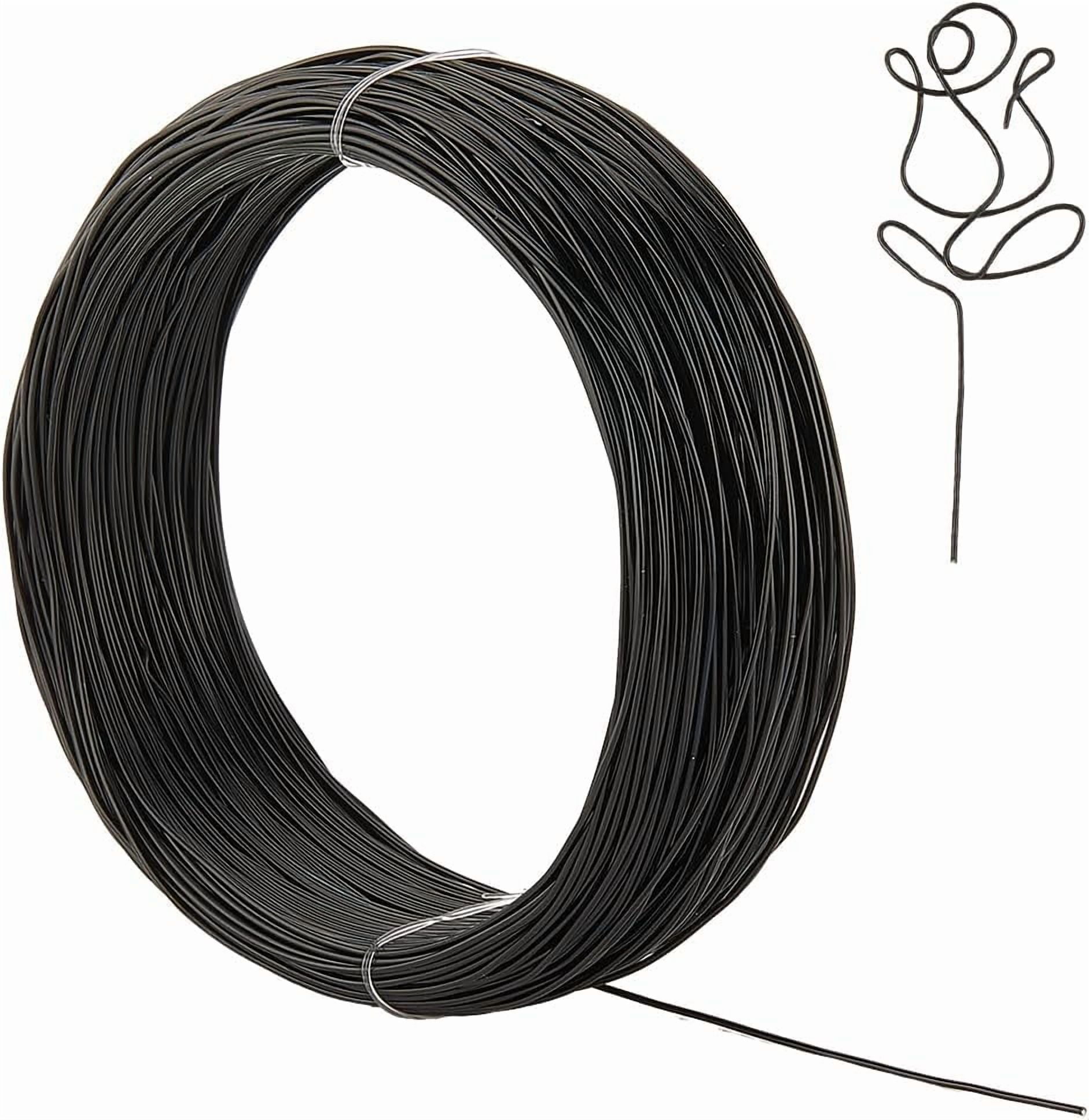54.7 Yards/50M Aluminum Craft Wire Black Metal String 1mm Bendable ...