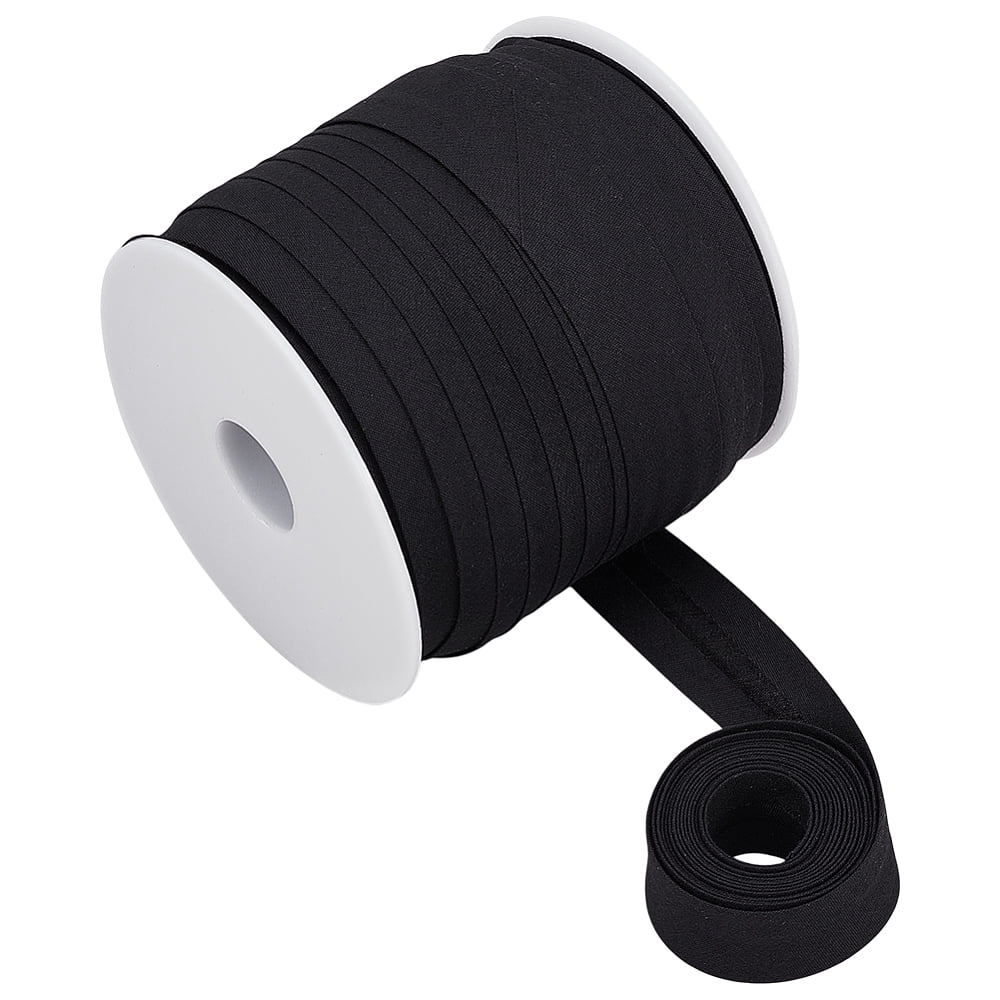 54.7 Yards Single Fold Bias Tape 7/8 Inch Wide Black Polycotton Bias ...