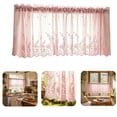 54.8"X24.4"Boho Lace Window Curtain Valance Embroidered Solid Color ...