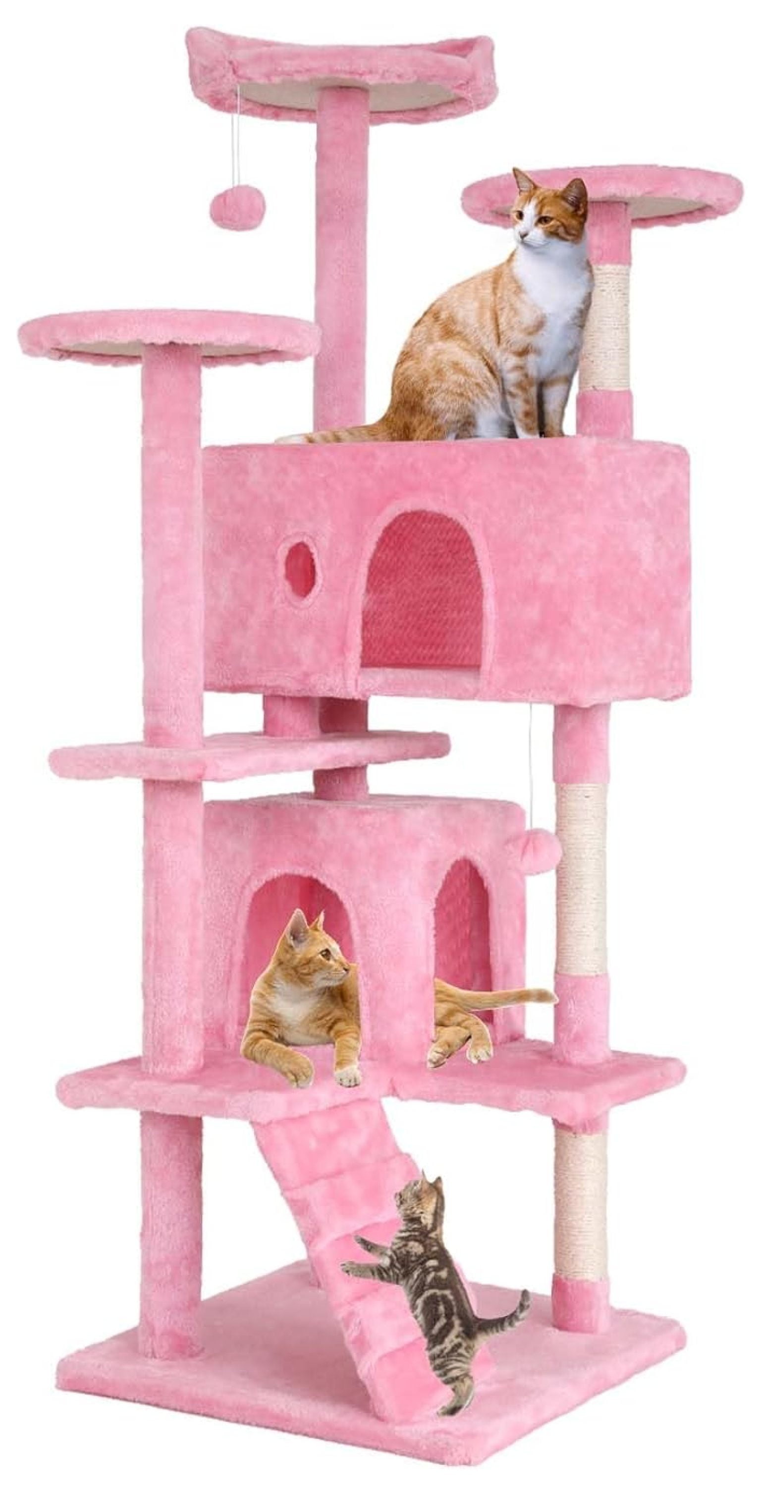 54 in Cat Tree Cat Tower Condo Cat House for Indoor Cats ...