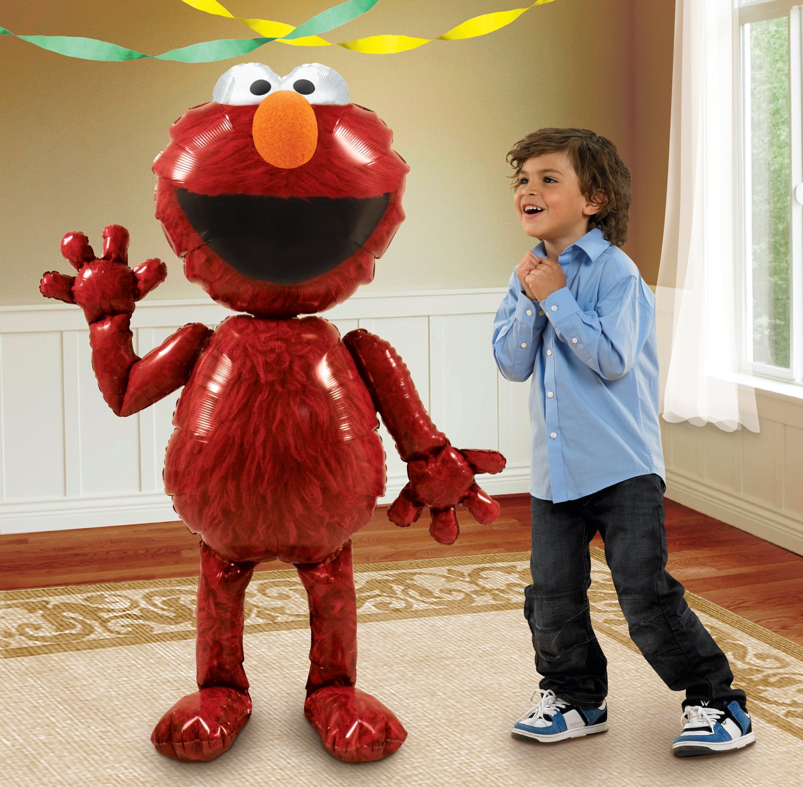 Elmo AirWalker 54" Foil Balloon, Red - Sesame Street Birthday Party ...