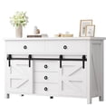 54" Farmhouse Dresser for Bedroom, Lar Modern Chest of Drawers, Wood ...