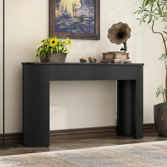 54-Inch Console Table, Modern Style Entryway Sofa with 2 Drawers ...