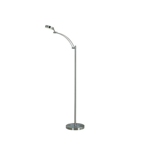 54-Inch-Long Tinsley Silver Integrated LED Task Floor Lamp - Walmart.com