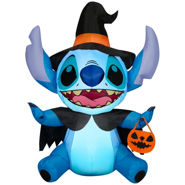Disney Airblown Inflatables 54 Inch Stitch Witch Costume for Halloween ...