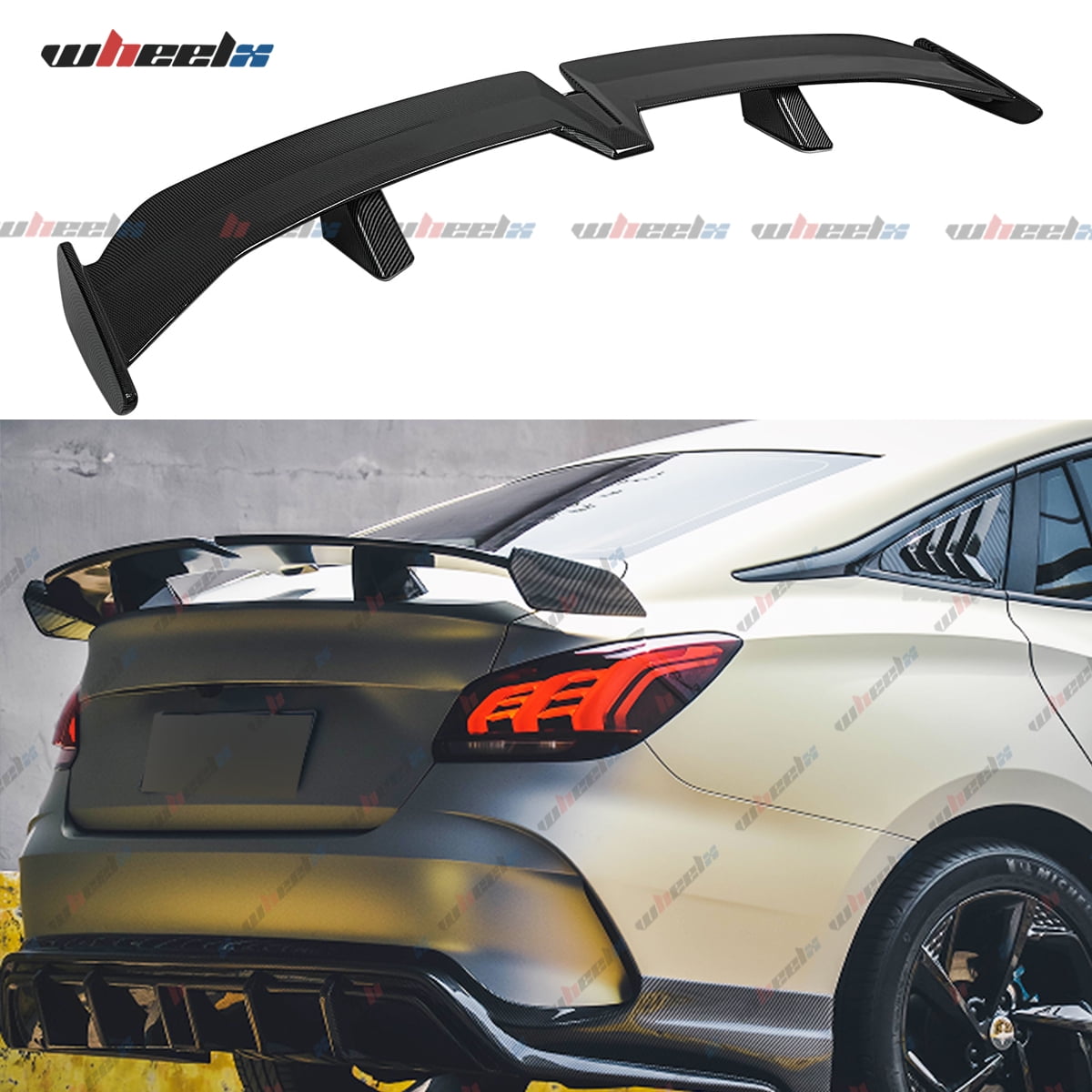 54 Inch Universal Rear Spoiler, PRO Style Car Rear Trunk Spoiler Wing ...