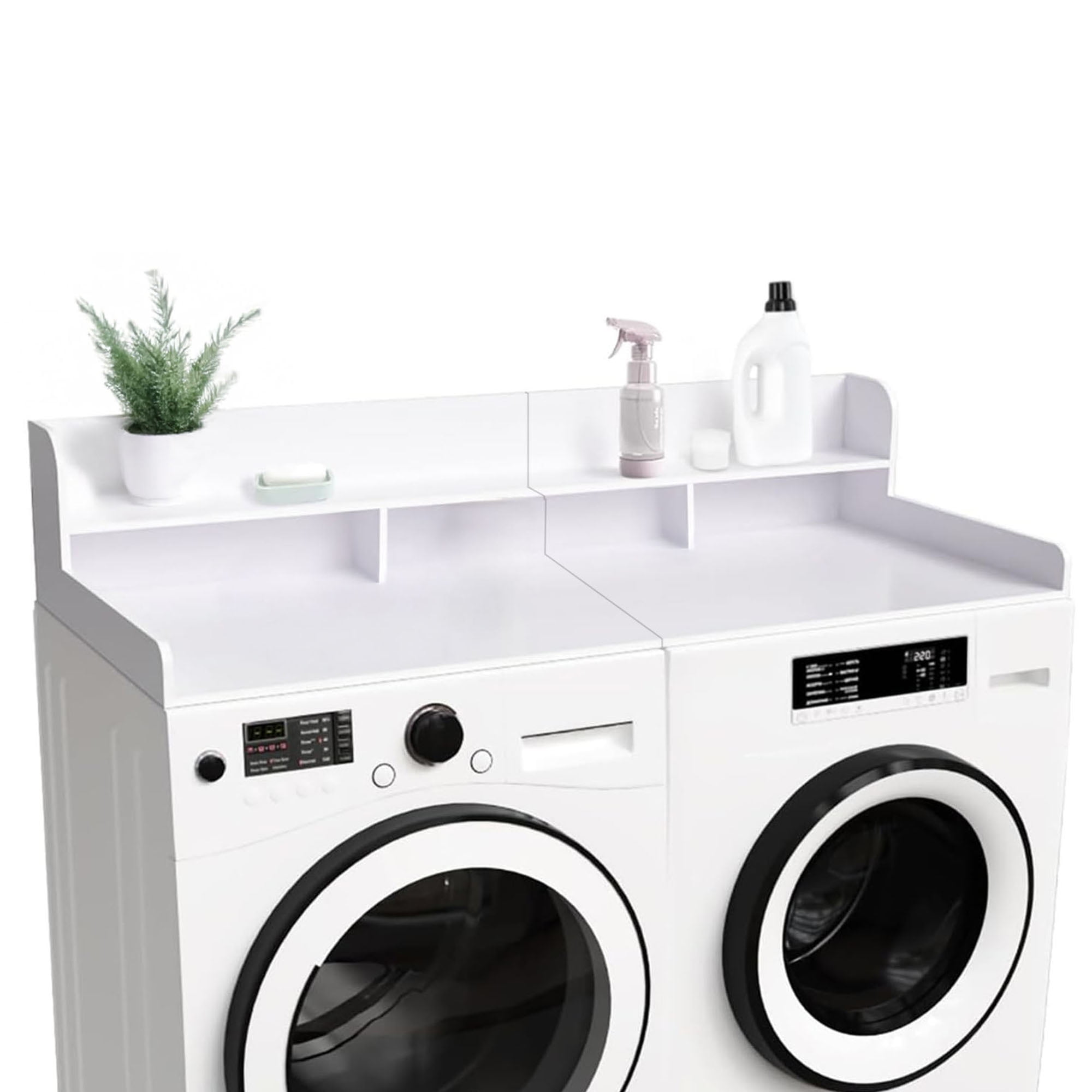 54 Inch Washer Dryer Topper with High Edge Waterproof MDF Double Layer ...