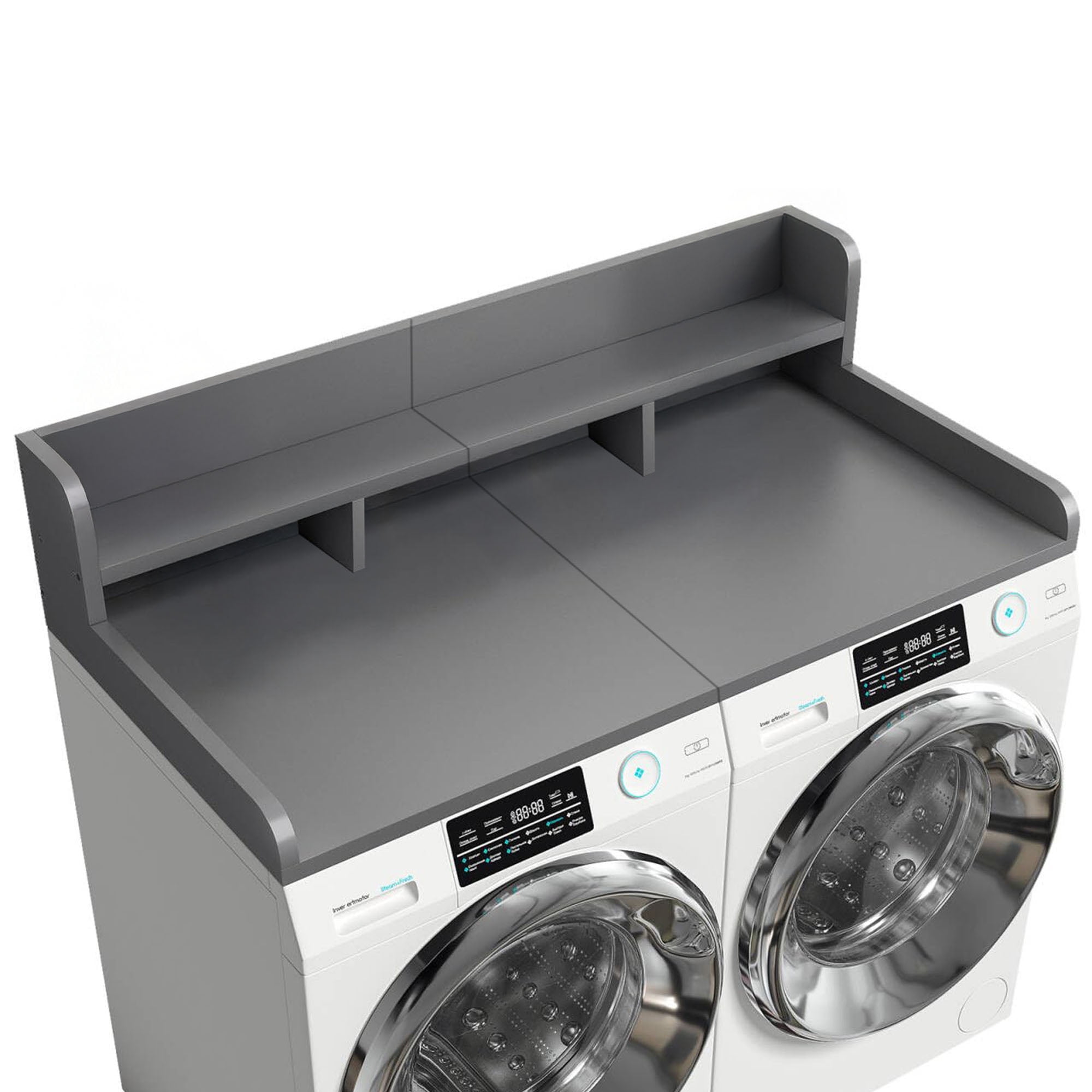 54 Inch Washer Dryer Topper with High Edge Waterproof MDF Double Layer ...