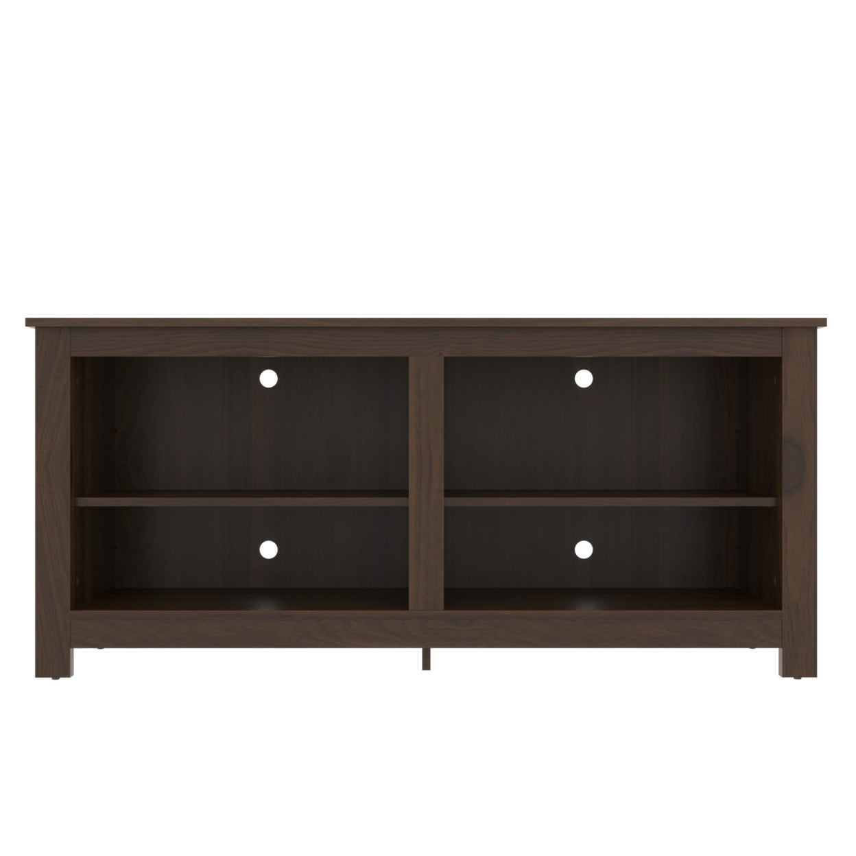 54 Inch Wooden TV Stand with 4 Open Compartments and Grain Details ...