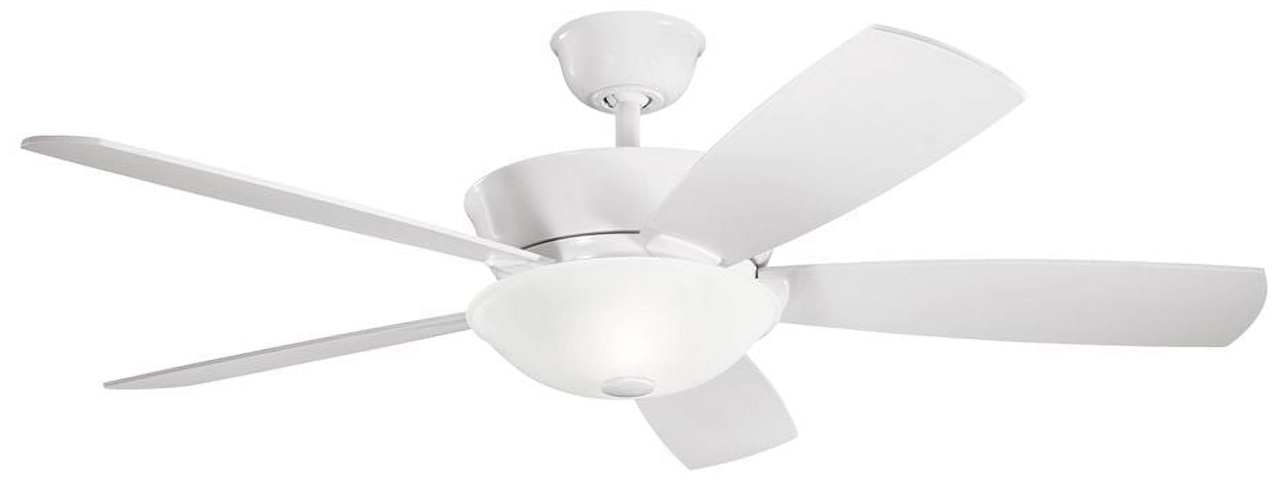Free Shipping! 54" Kichler Skye White Indoor LED Ceiling Fan 3 Speed ...