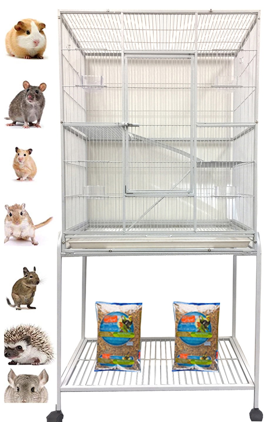 "54"" LARGE Wrought Iron 3-Level Habitat for Ferret, Chinchilla, Glider ...