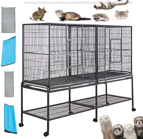 54" Large Double 3-Levels Small Animals Critters Wrought Iron Chew ...