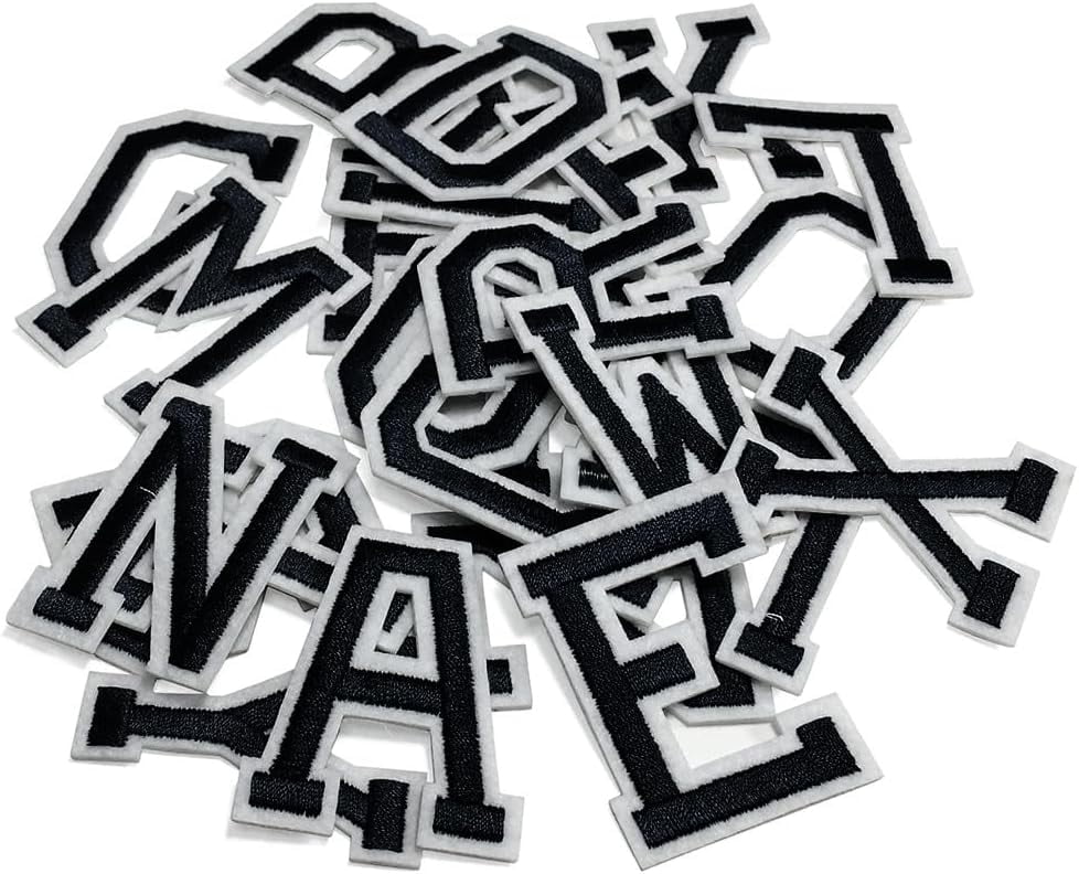 54 PCS 2" Iron-On Letter Patches by A-Z Alphabet Appliques, 2 Set ...