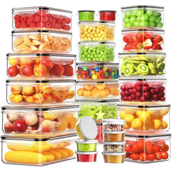 54 PCS Food Storage Containers with Lids Airtight (27 Lids &27 ...