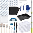 54 PCS Paint Roller Kit with Extension Pole, All-in-One Painting ...