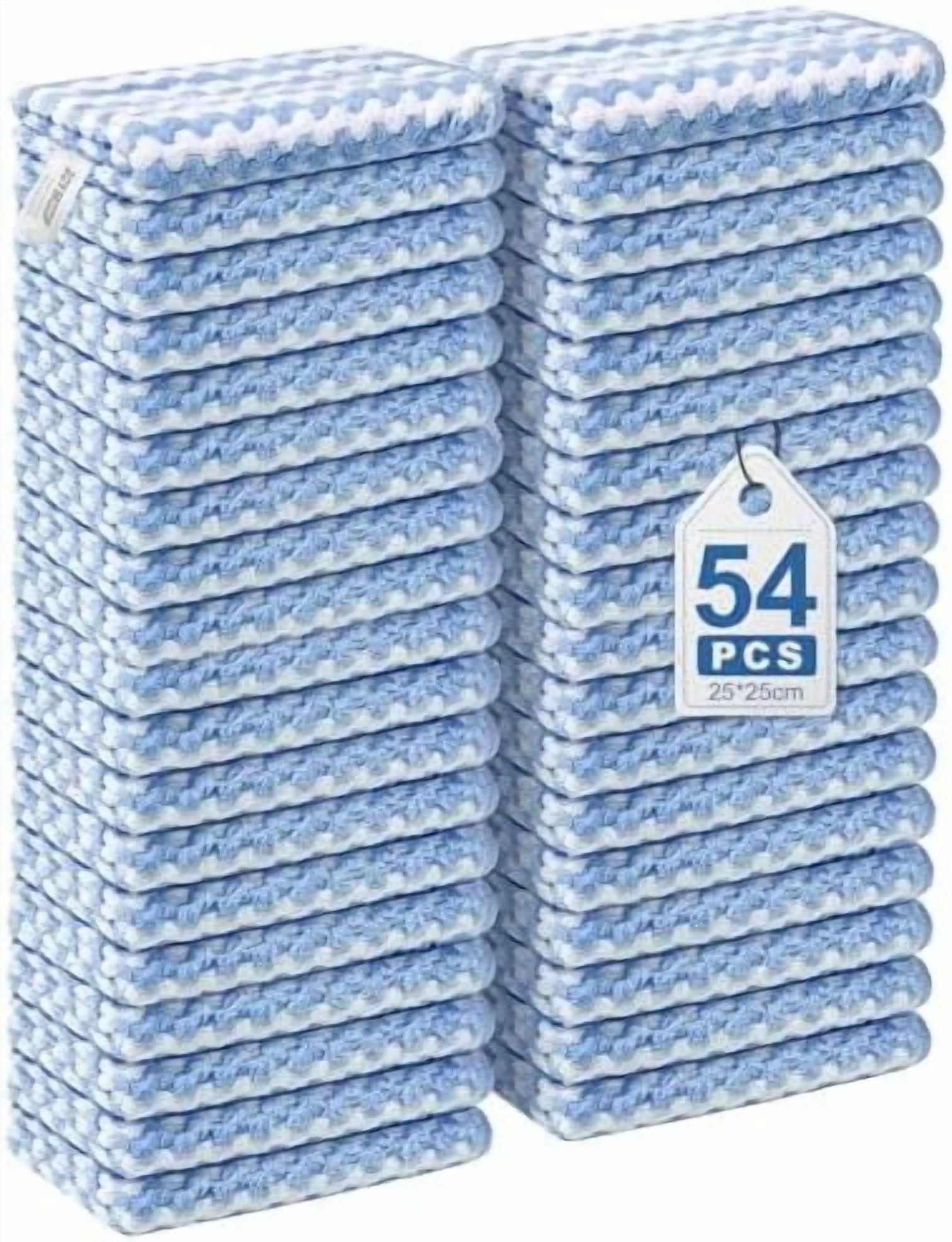 54 Packs Microfiber Cleaning Cloths, 10" x 10" Kitchen Towels ...