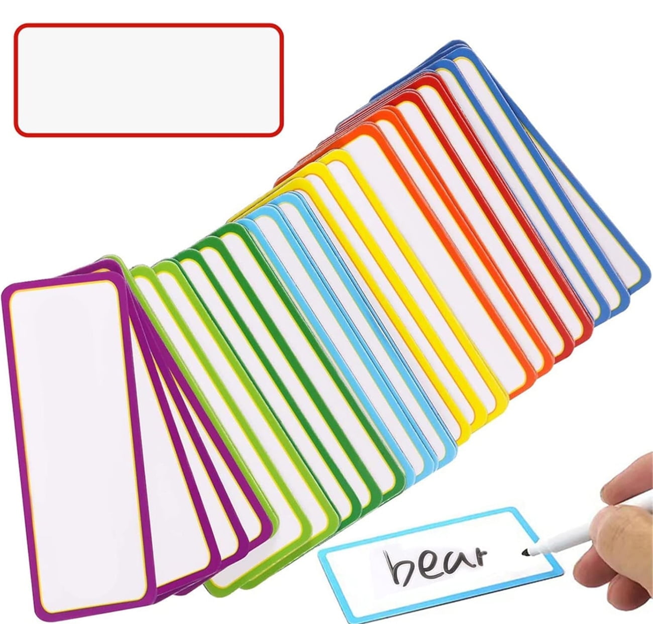 54 Pcs 9 Colors Magnetic Label Stickers,Happon Reusable Magnetic Labels ...