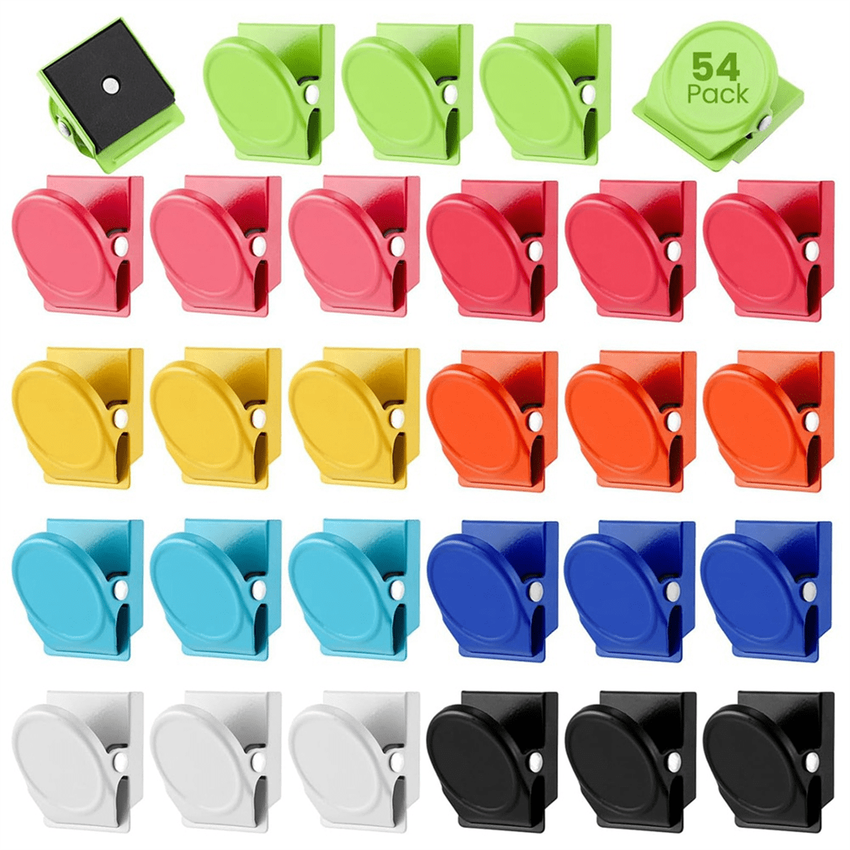 54 Pcs Refrigerator Magnets Clips Metal Heavy Duty Magnetic Clips ...