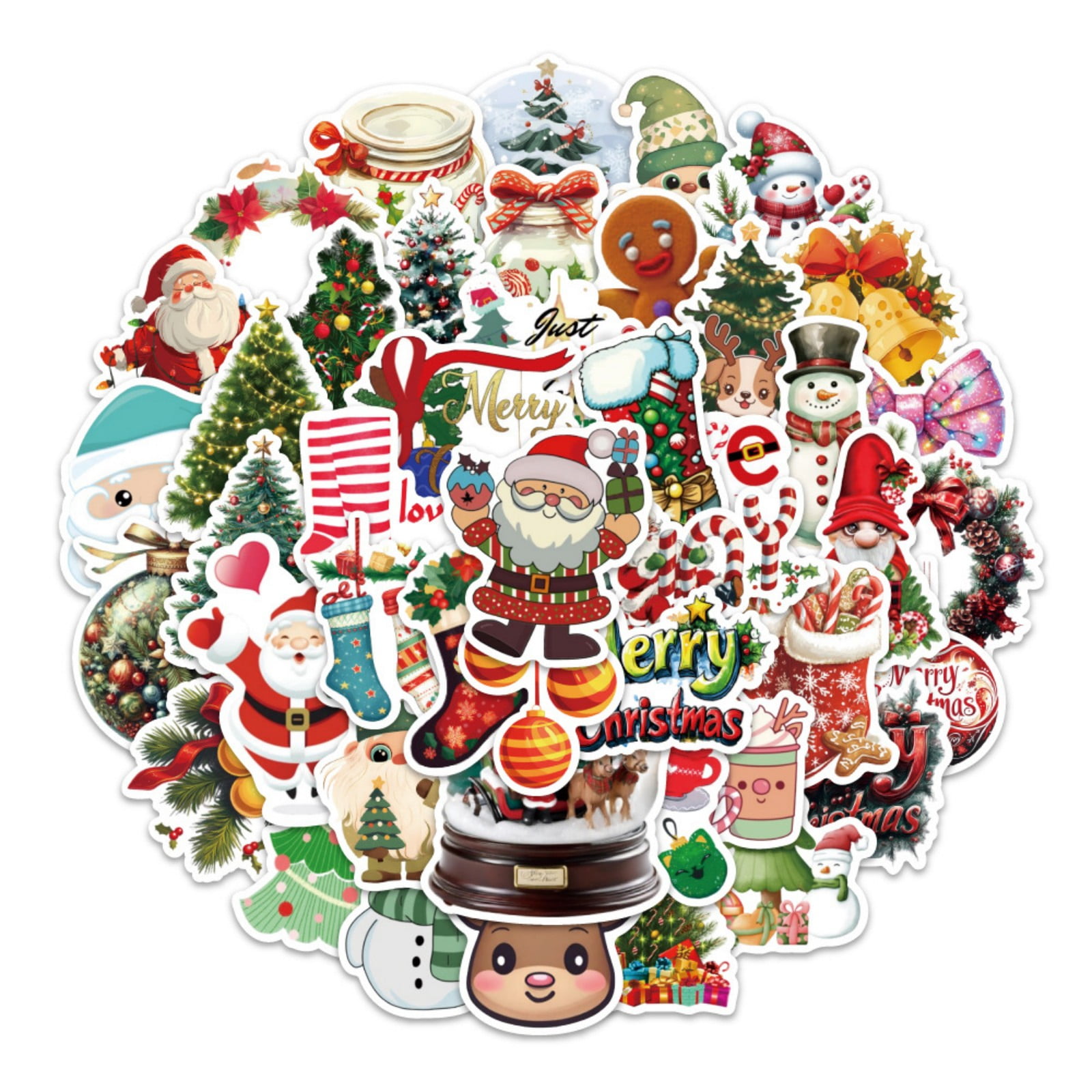 54-Piece Christmas Cartoon Stickers for Suitcase Scooter Computer ...