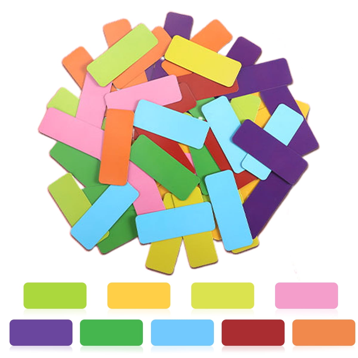 54 Pieces Dry Erase Labels, 9 Color Assortment, Reusable, for ...