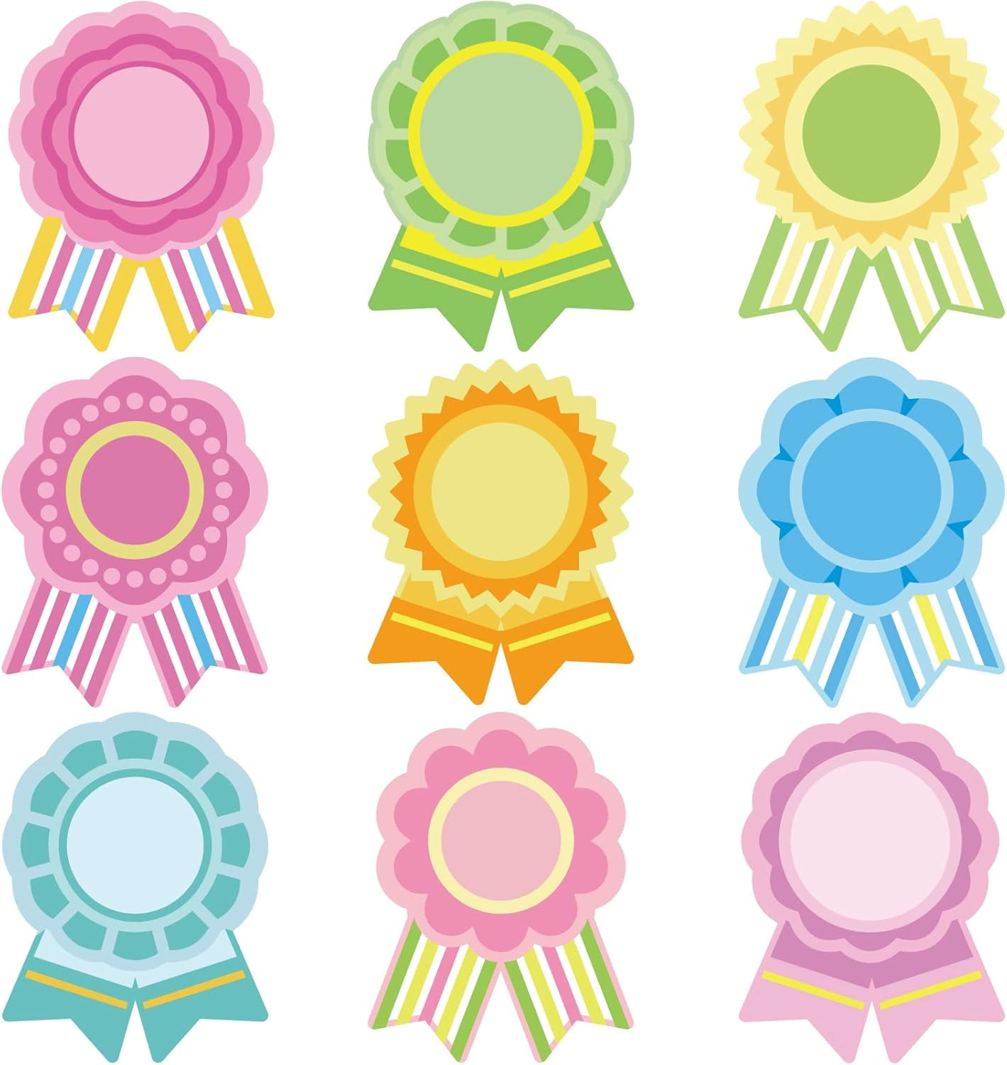 54 Pieces Ribbon Awards Cutouts Blank Award Ribbon Make Your Own Place ...