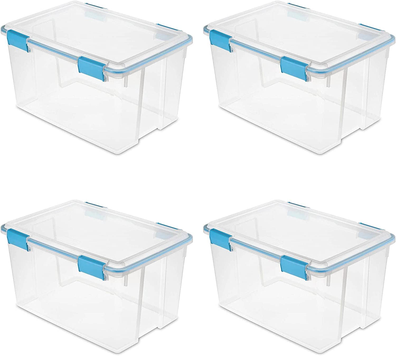 54 Qt Gasket Box, Stackable Storage Bin with Latching Lid and Tight ...