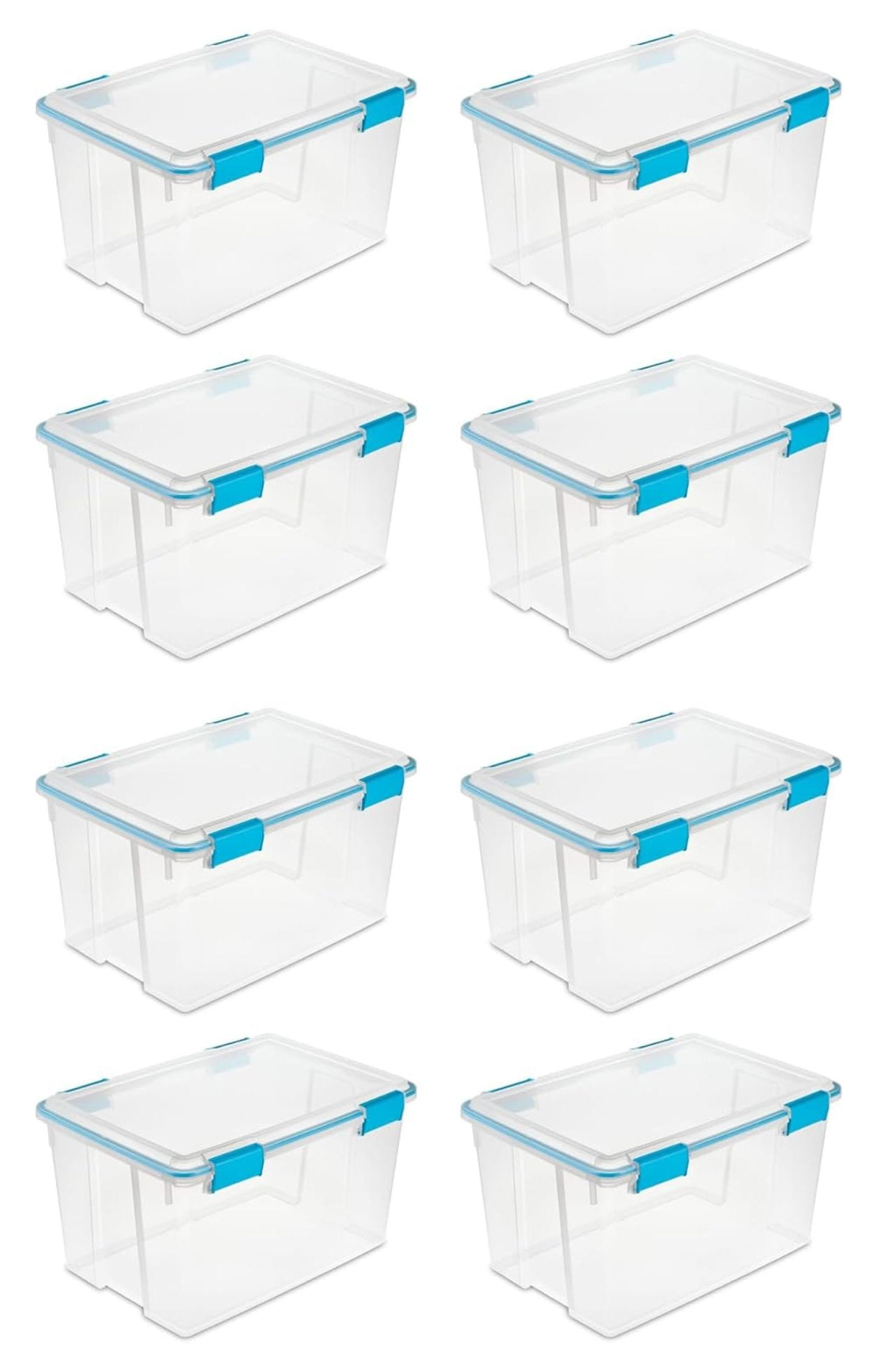 54 Qt Gasket Box, Stackable with Latching Lid and Tight Seal, Plastic ...
