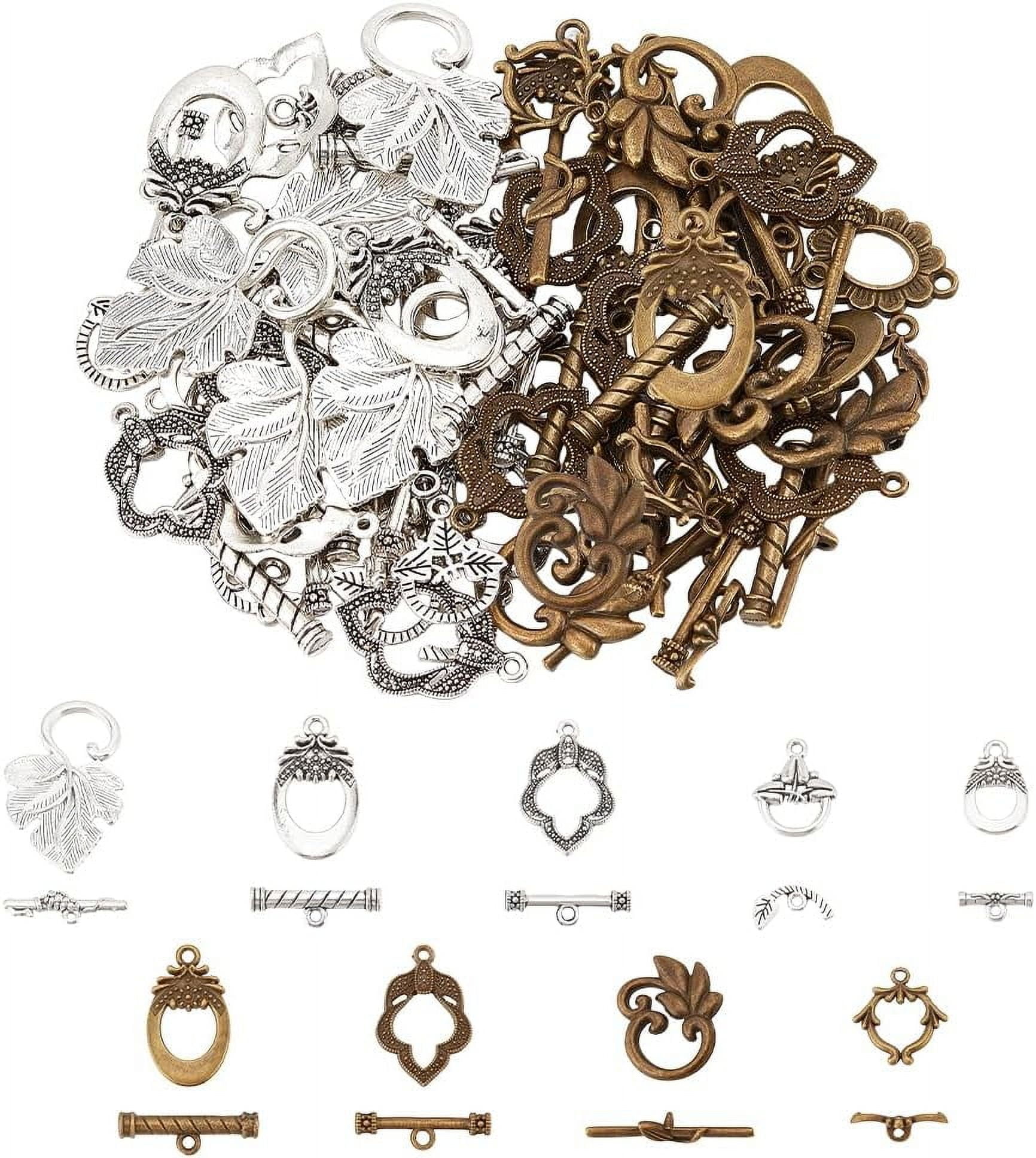 54 Sets 9 Styles Toggle Clasps Tibetan Jewelry Toggle Clasps Flower ...