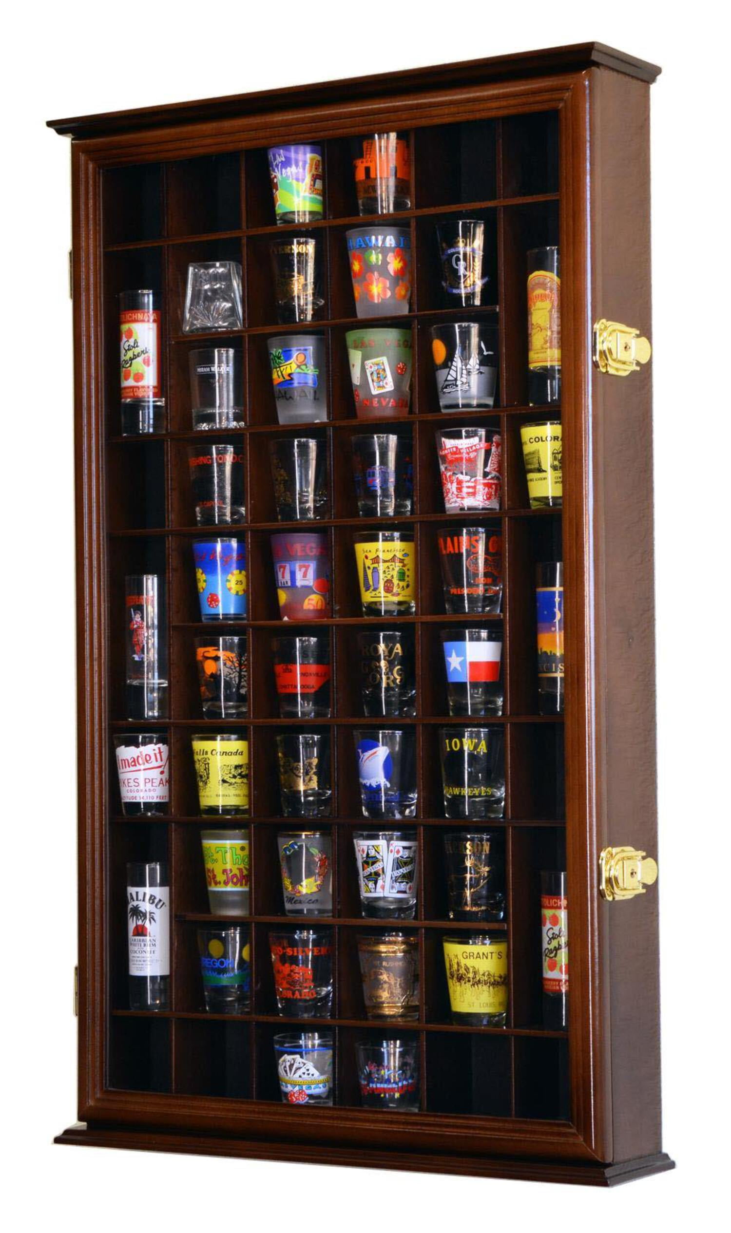 54 Shot Glass Display Case Cabinet - Walmart.com