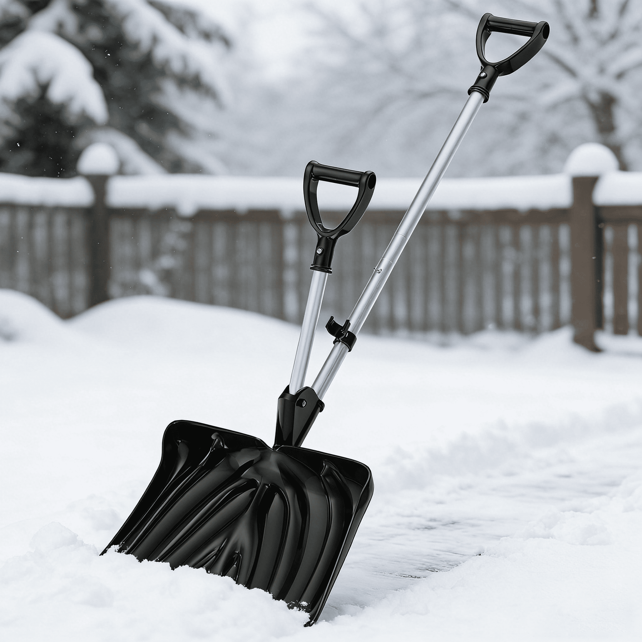 54" Snow Shovel with Two D-Ring Handles - Ergonomic and Heavy-Duty Snow ...
