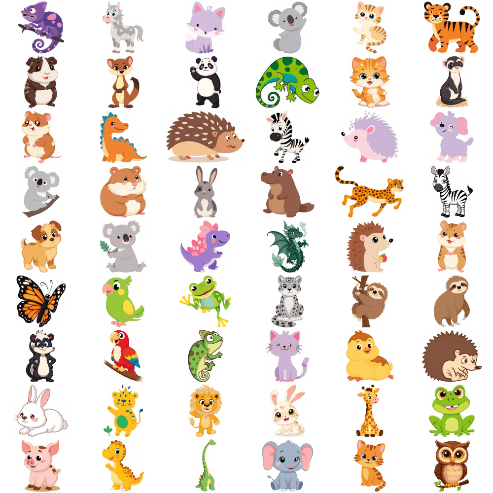 54 Temporary Tattoo Stickers Waterproof Long Lasting Body Stickers Cute ...