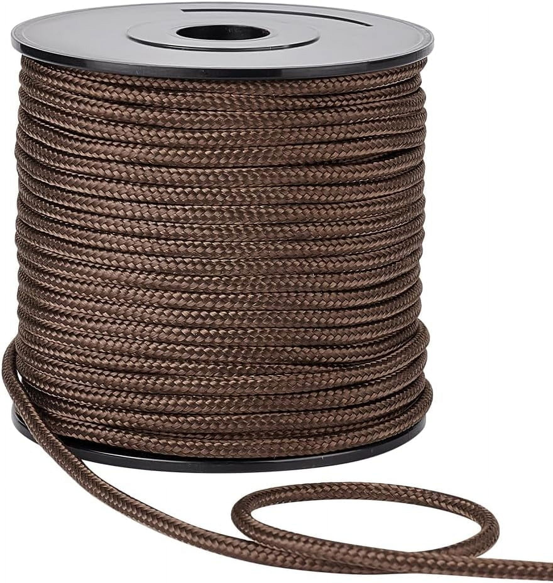 54 Yards Nylon Rope Cord 3mm Brown Blinds String Parachute Cord Braided ...